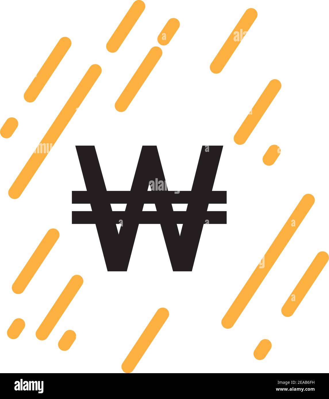 South Korean Won symbol icon Vector Stock Vector Image & Art - Alamy