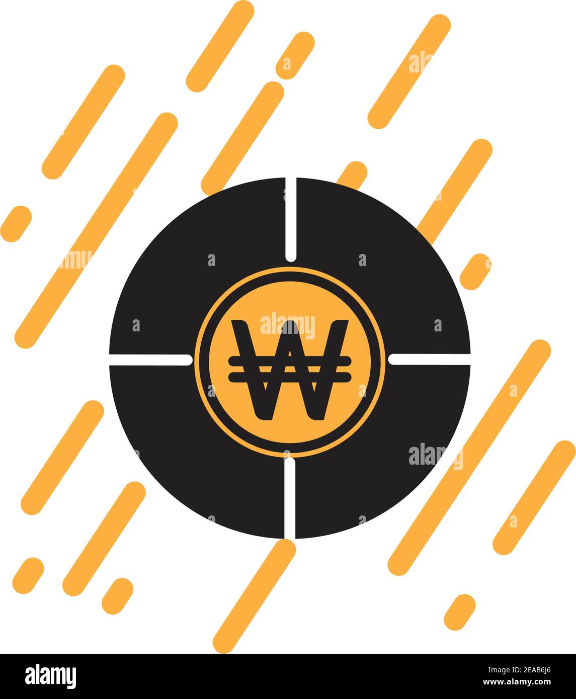 South Korean Won symbol icon Vector Stock Vector Image & Art - Alamy