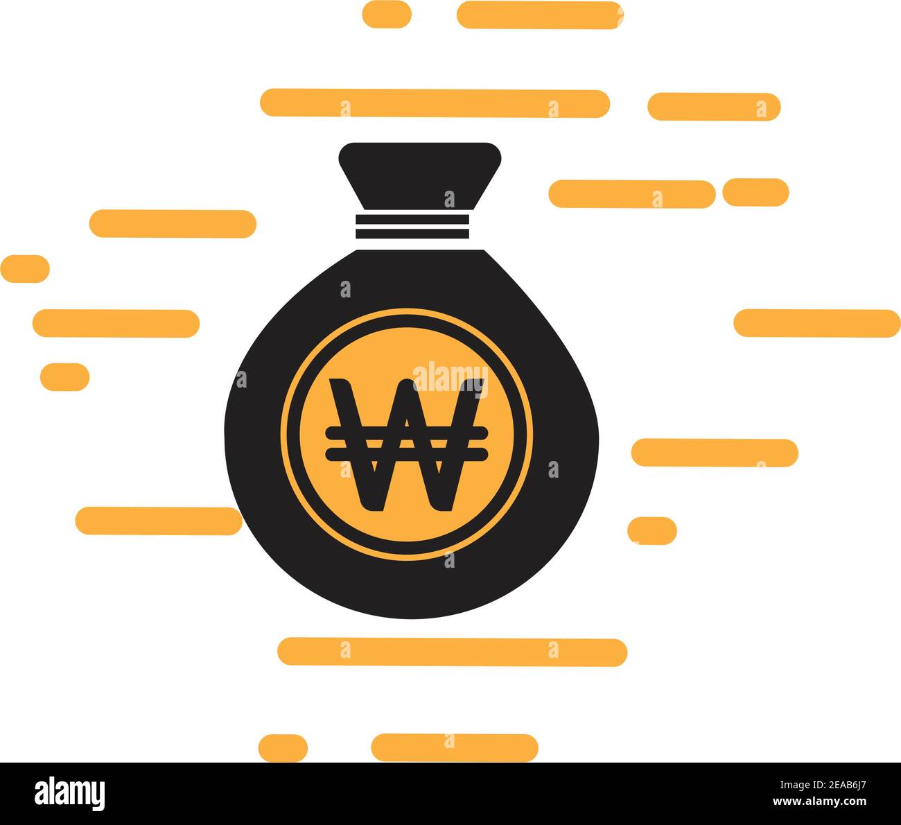 South Korean Won symbol icon Vector Stock Vector Image & Art - Alamy