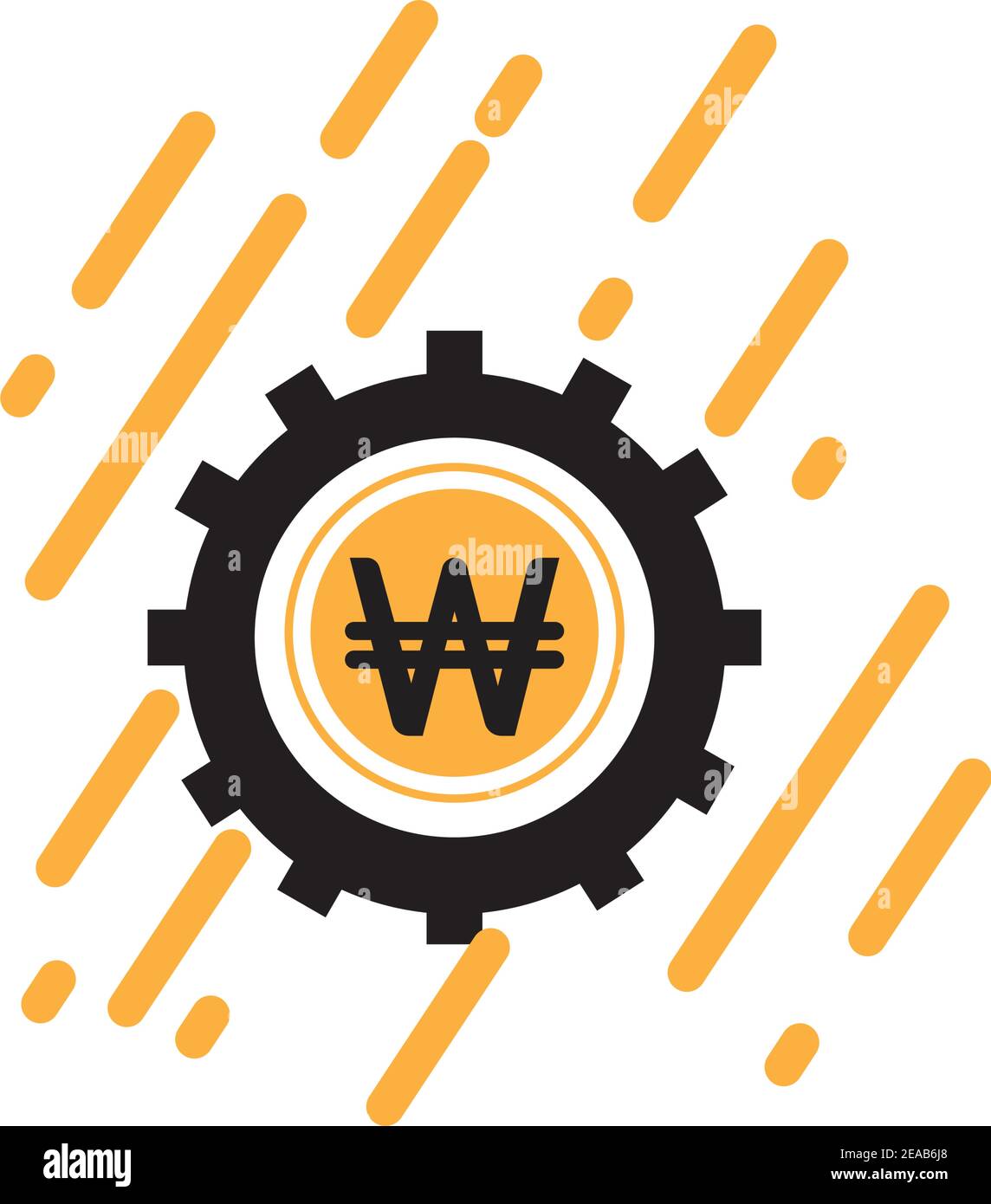 South Korean Won symbol icon Vector Stock Vector Image & Art - Alamy