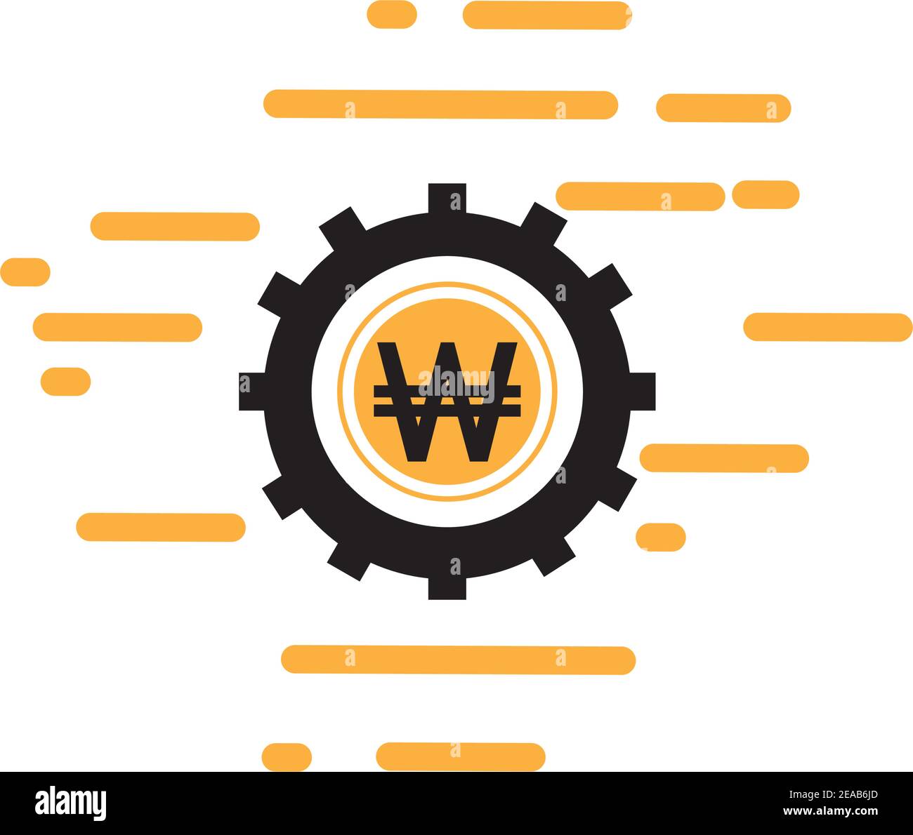 South Korean Won symbol icon Vector Stock Vector Image & Art - Alamy