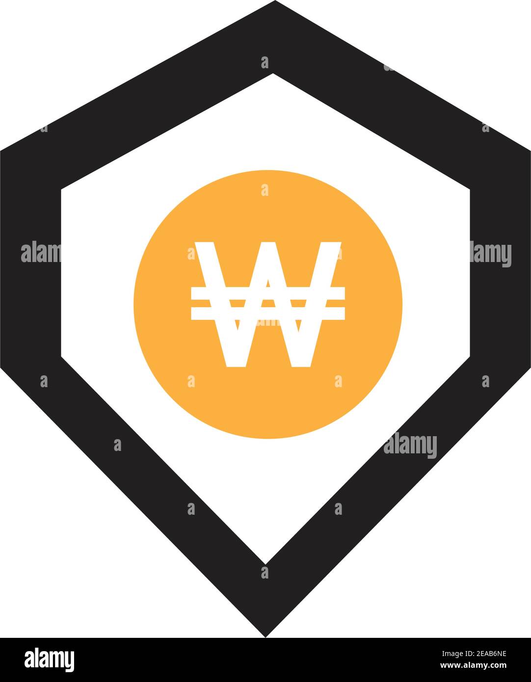 South Korean Won symbol icon Vector Stock Vector Image & Art - Alamy