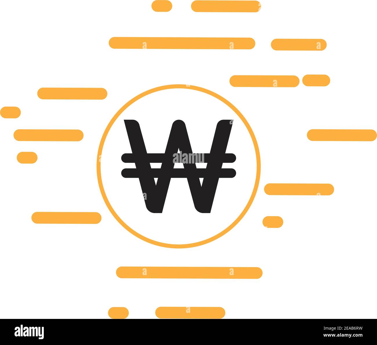 South Korean Won symbol icon Vector Stock Vector Image & Art - Alamy