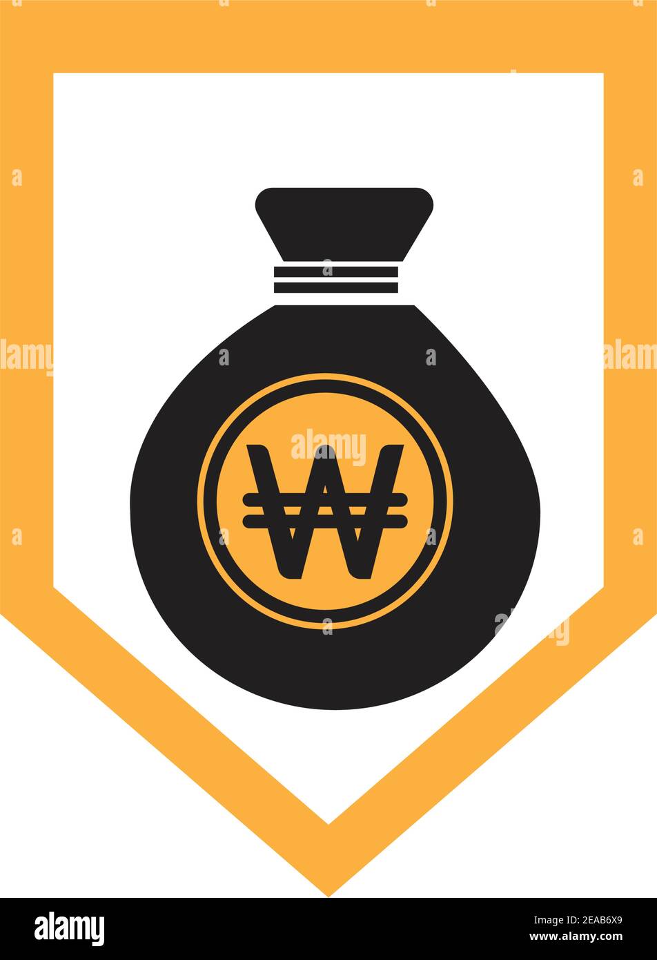 South Korean Won symbol icon Vector Stock Vector Image & Art - Alamy