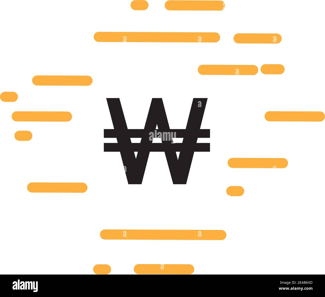 South Korean Won symbol icon Vector Stock Vector Image & Art - Alamy