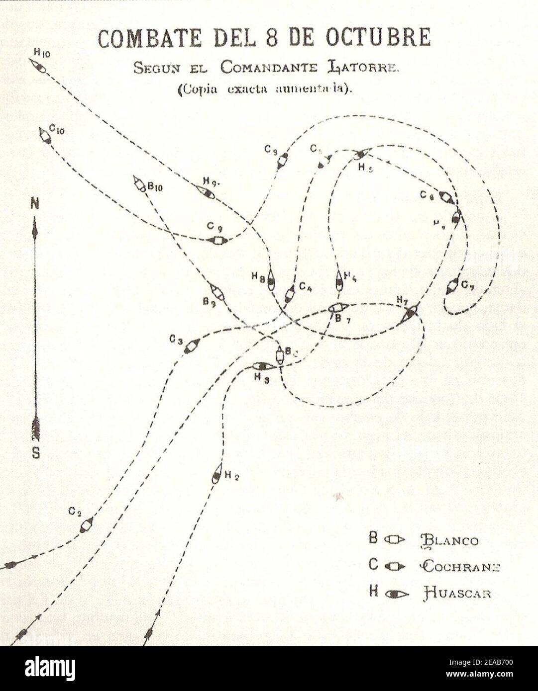 Naval battle of Angamos 02 Stock Photo - Alamy
