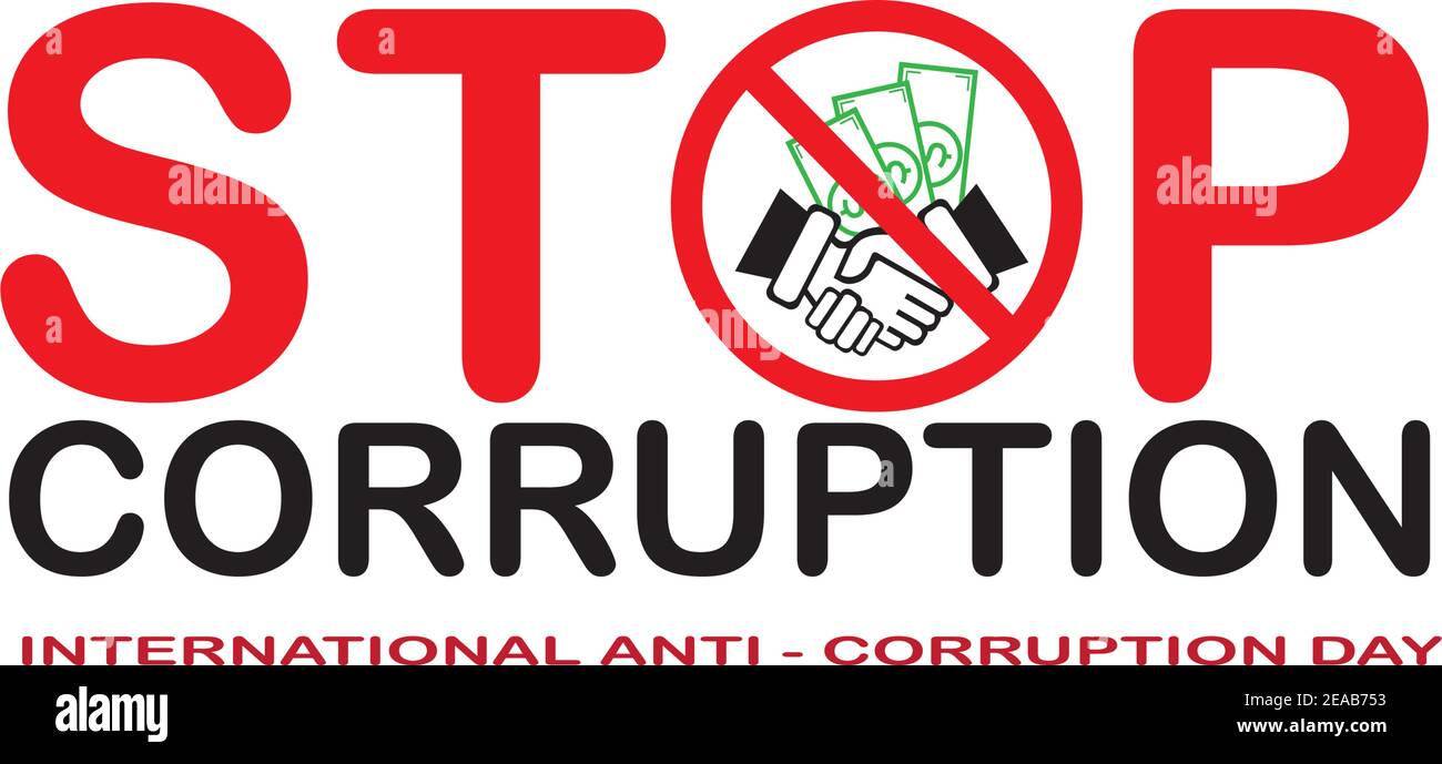 Stop Corruption and International Anti-Corruption Day Stock Vector ...