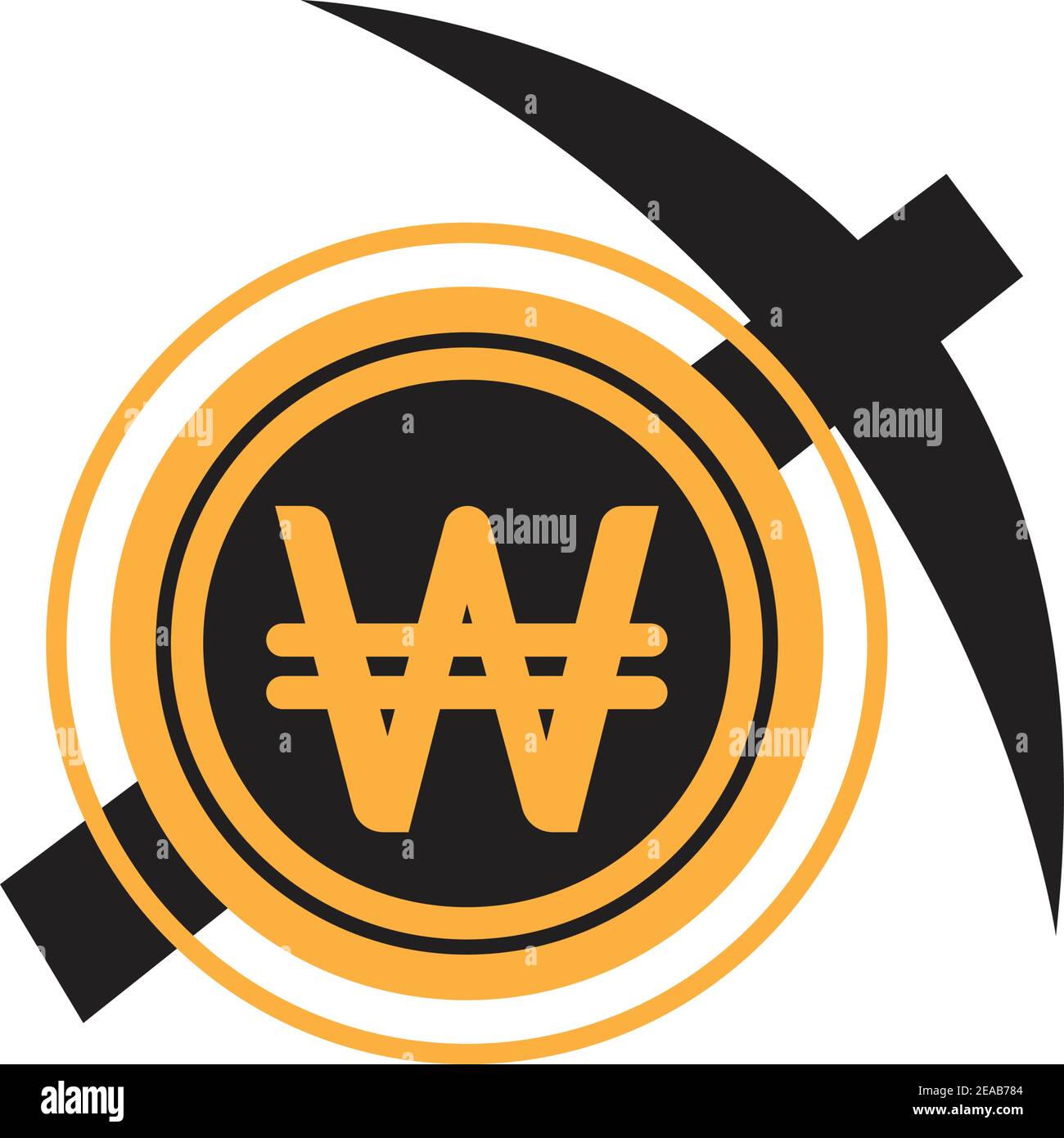 South Korean Won symbol icon Vector Stock Vector Image & Art - Alamy