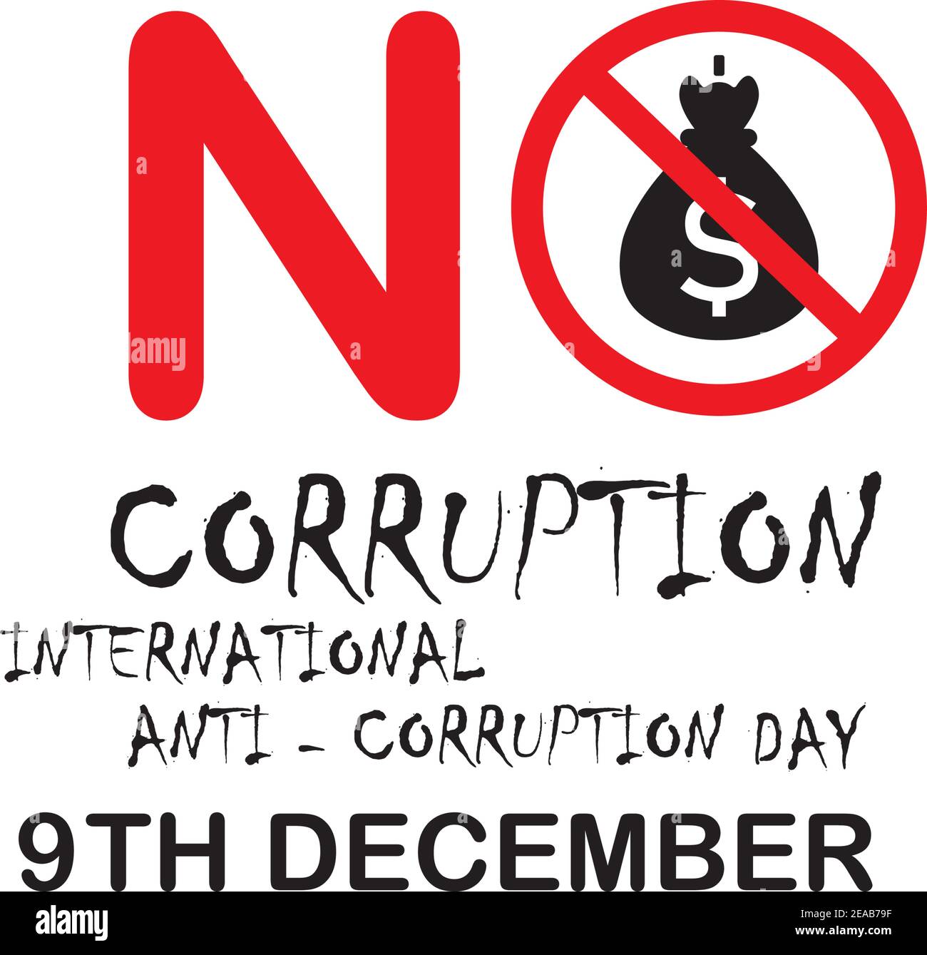Stop Corruption and International Anti-Corruption Day Stock Vector ...