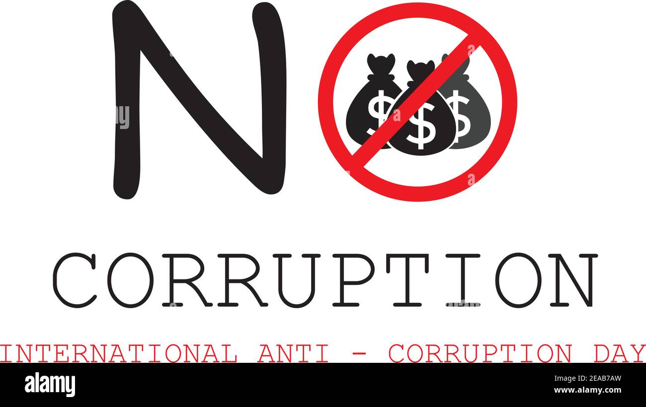 Stop Corruption and International Anti-Corruption Day Stock Vector ...