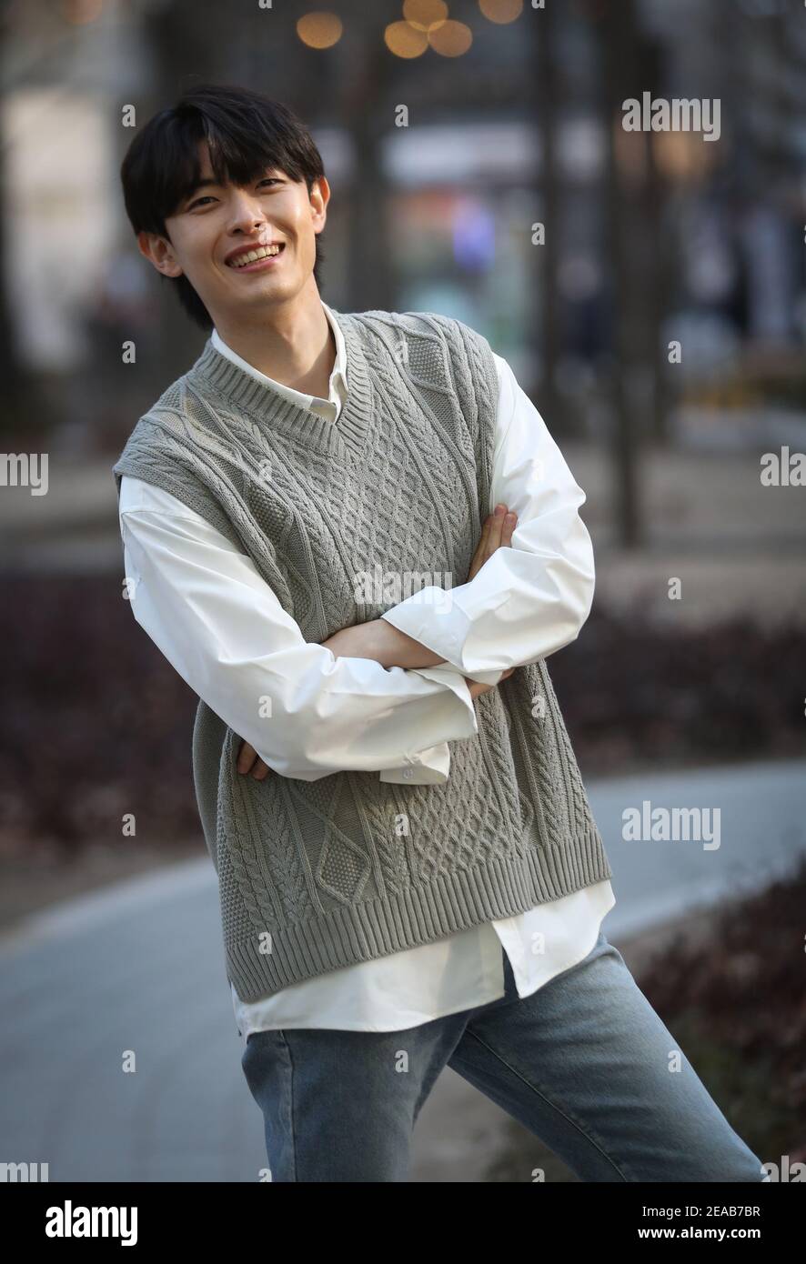 Korea. 09th Feb, 2021: . S. Korean actor Jung Won-chang South Korean actor Jung Won-chang poses ...