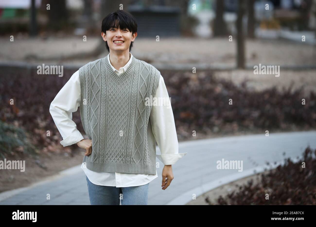 Korea. 09th Feb, 2021: . S. Korean actor Jung Won-chang South Korean actor Jung Won-chang poses ...