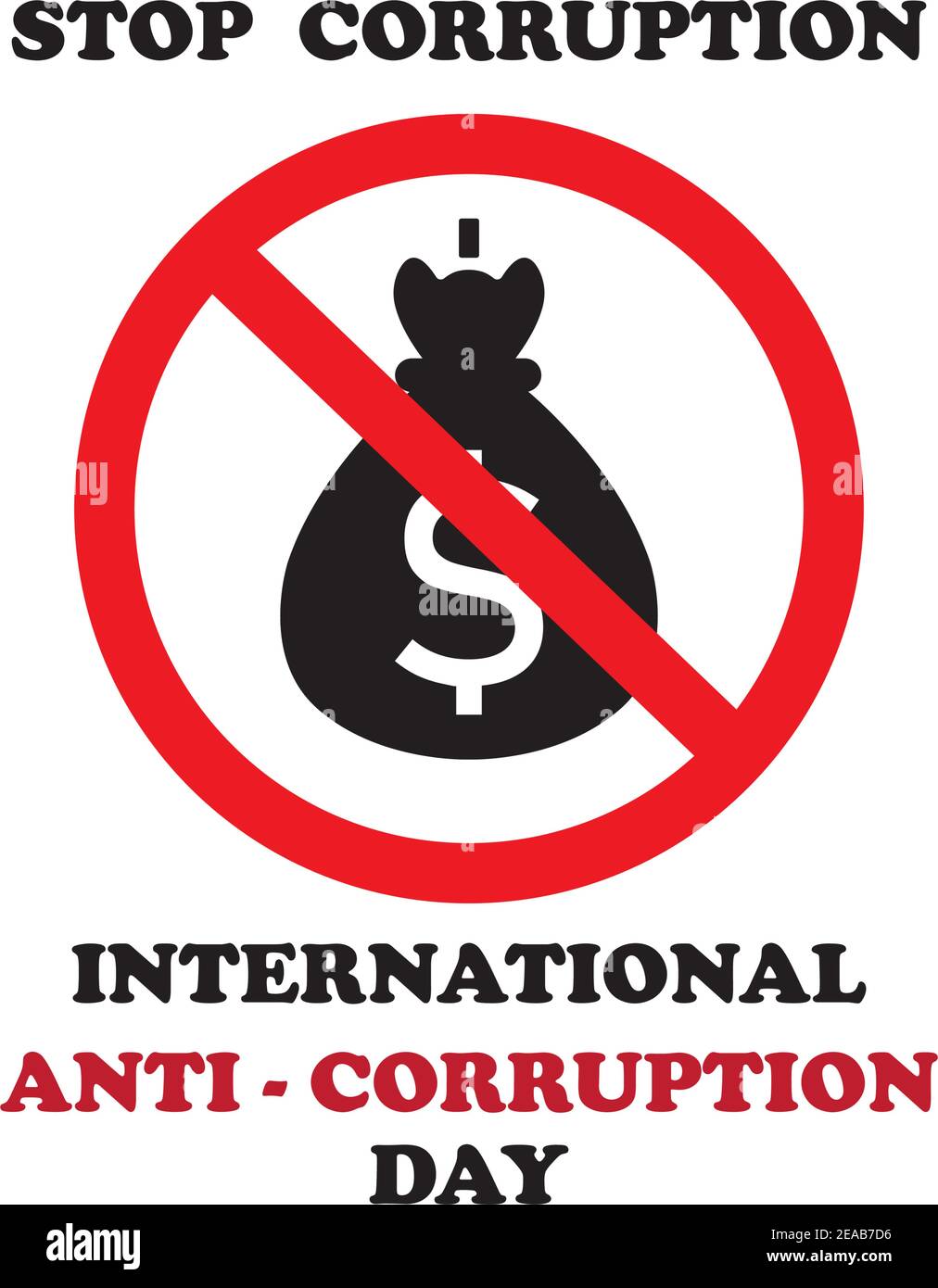 Stop Corruption and International Anti-Corruption Day Stock Vector ...