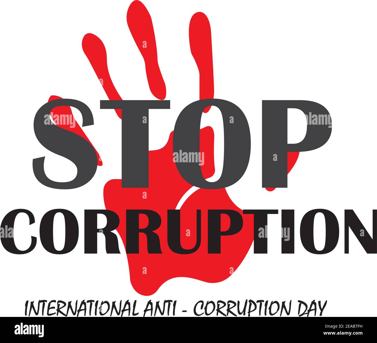 Stop Corruption and International Anti-Corruption Day Stock Vector ...