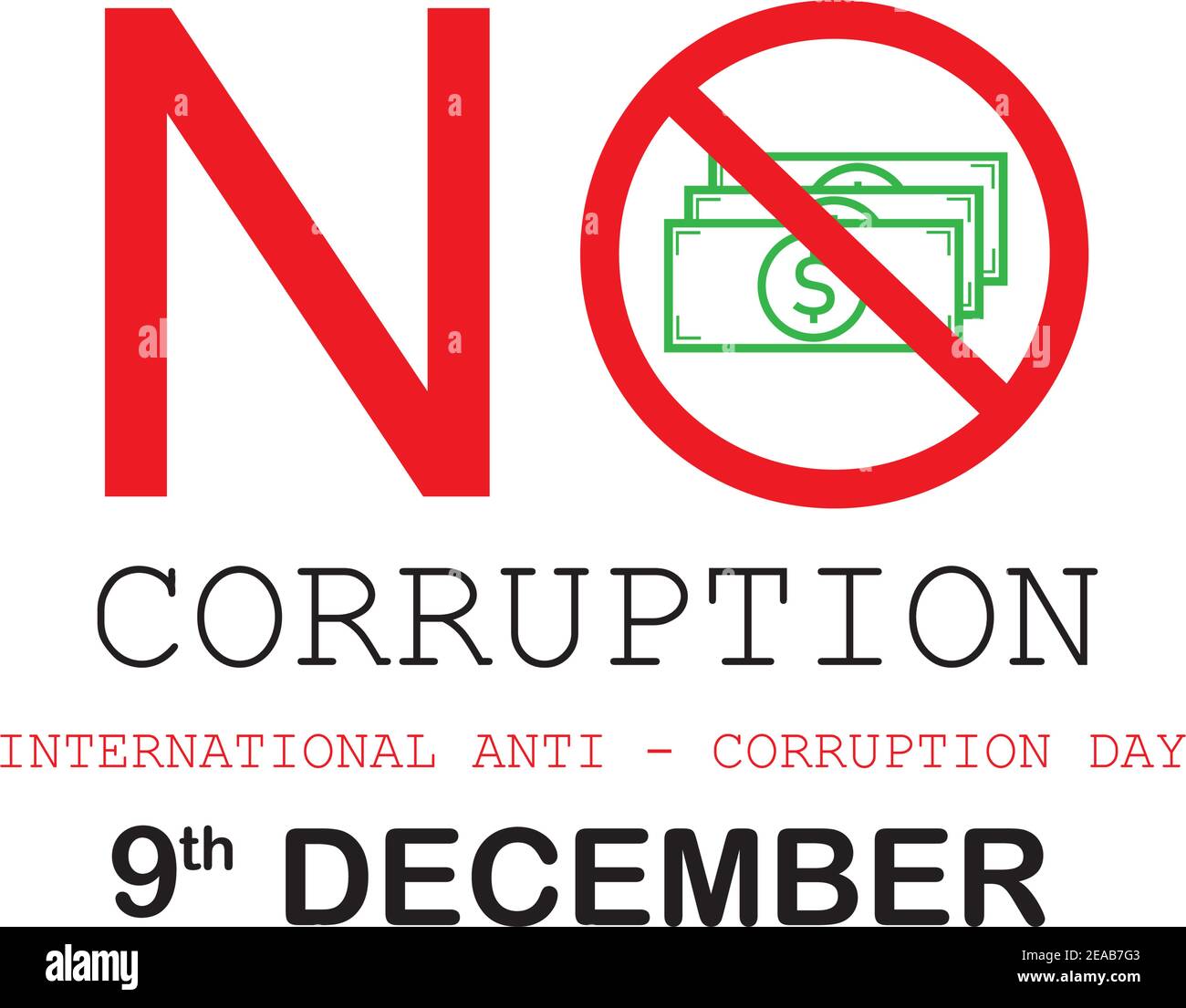 Stop Corruption and International Anti-Corruption Day Stock Vector ...