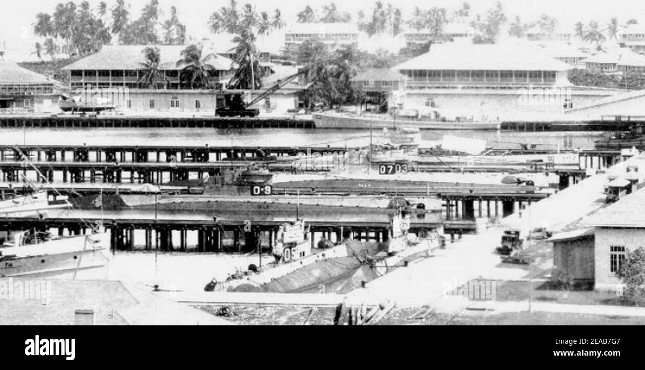 Naval Station Coco Solo with submarines 1923 Stock Photo - Alamy