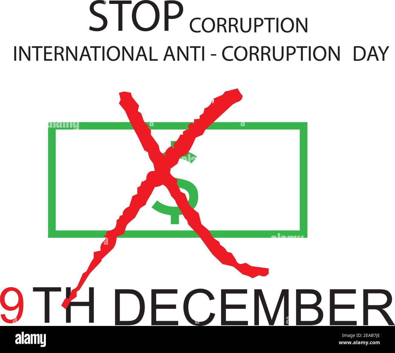 Stop Corruption and International Anti-Corruption Day Stock Vector ...
