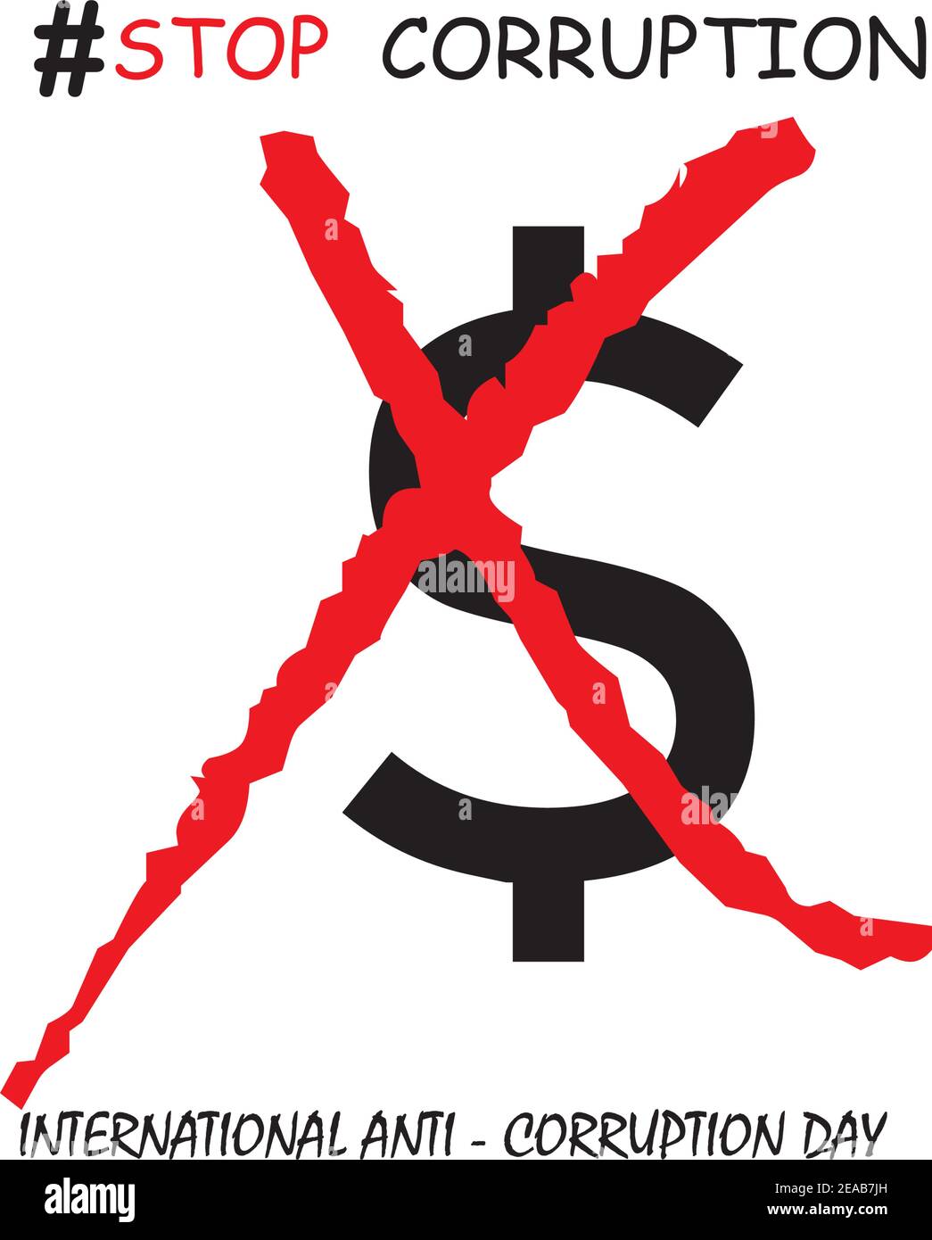 Stop Corruption and International Anti-Corruption Day Stock Vector ...