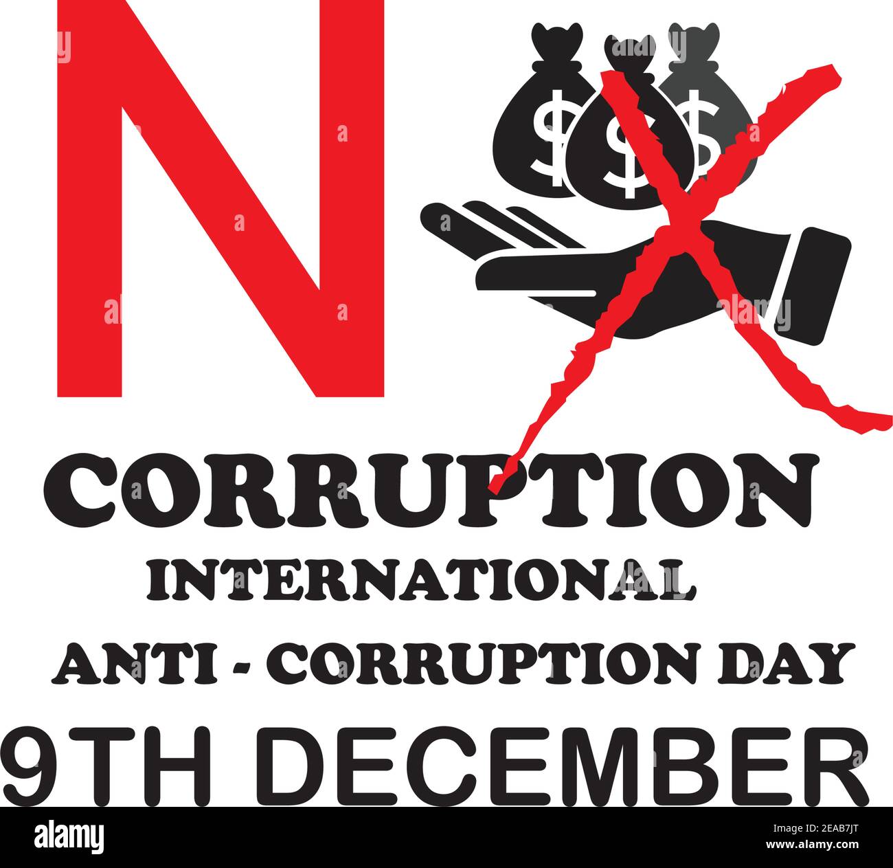 Stop Corruption and International Anti-Corruption Day Stock Vector ...