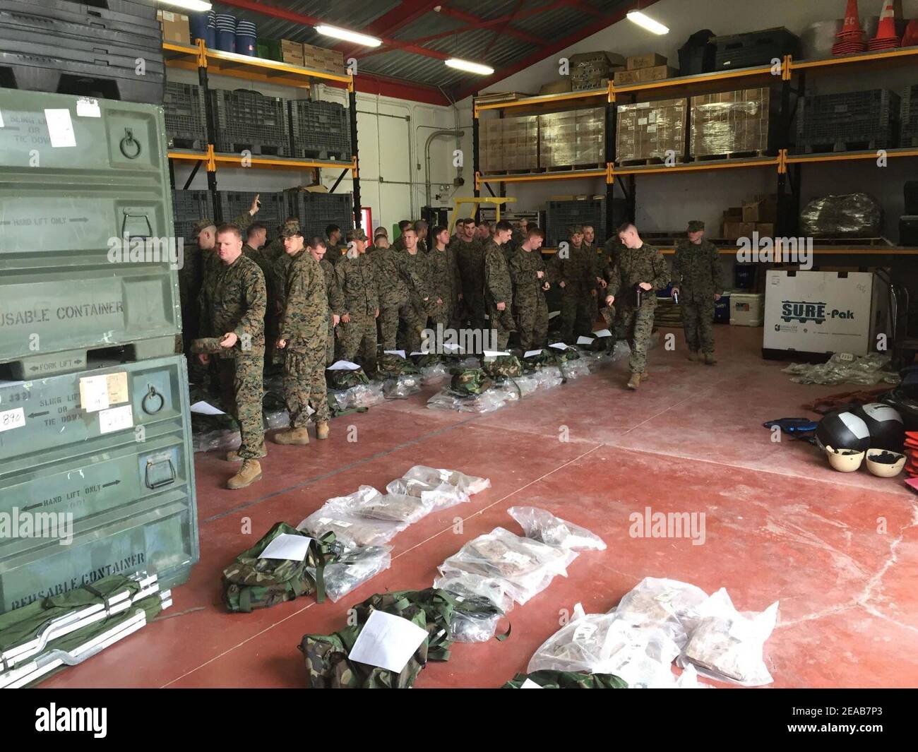 Naval Station Rota MOPP suits 160129 Stock Photo - Alamy
