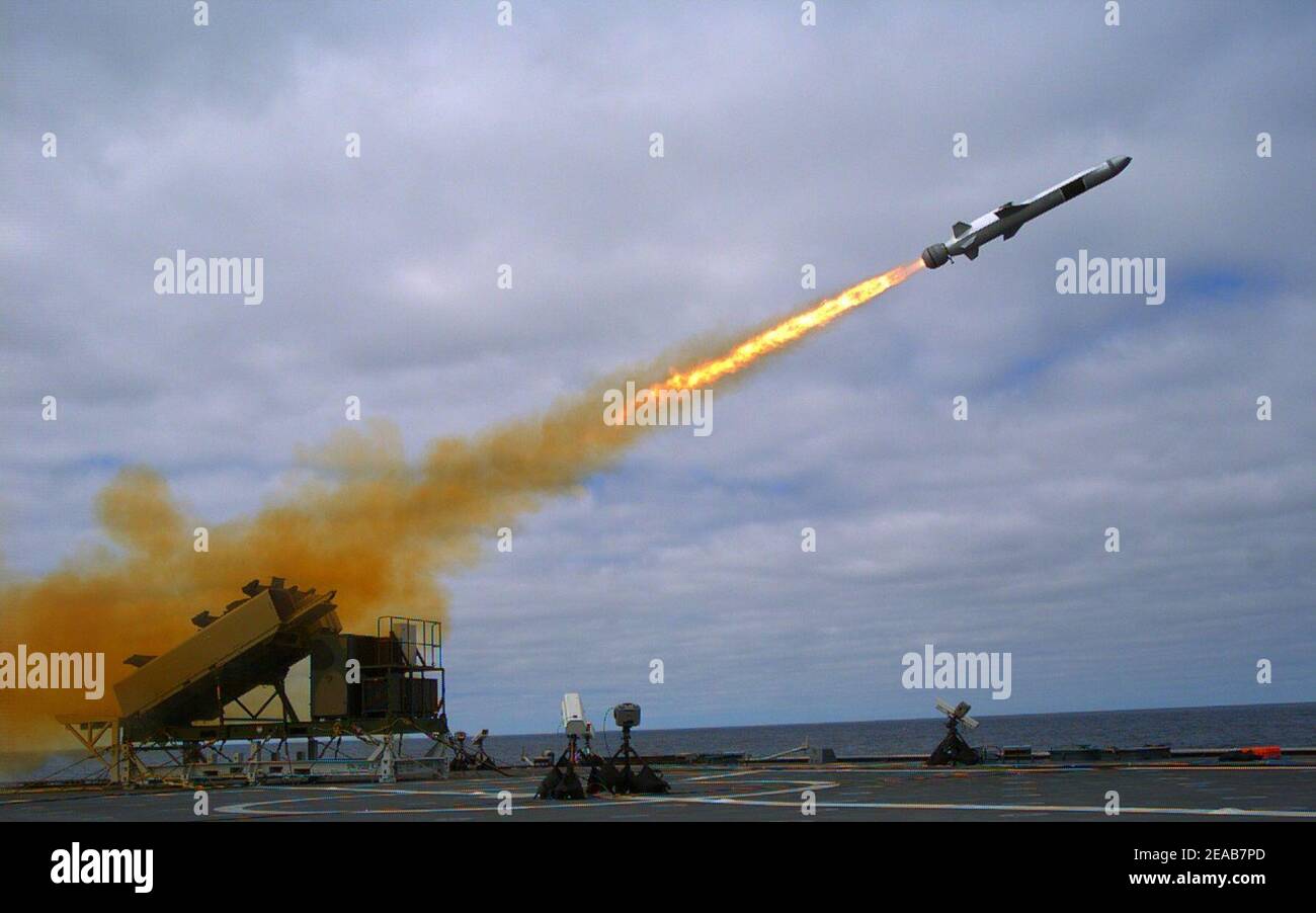 Naval Strike Missile launch from USS Coronado (LCS-4) in September 2014 ...