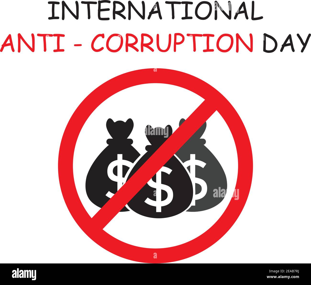 Stop Corruption and International Anti-Corruption Day Stock Vector ...