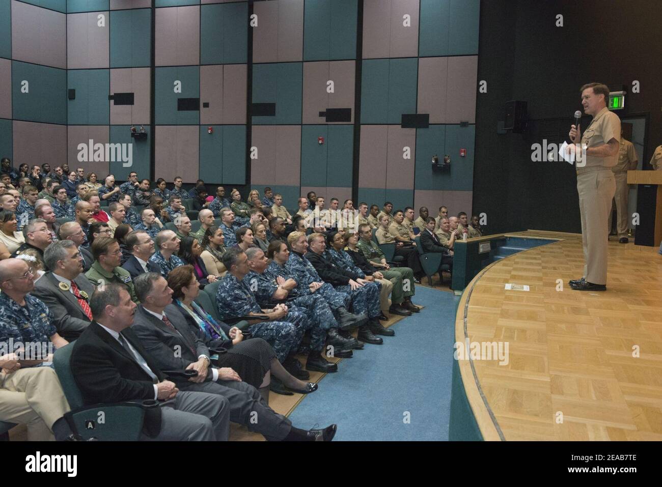 Naval Support Activity Naples frocking and award ceremony 141212 Stock ...