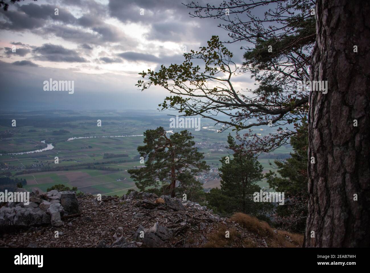 View of the Swiss plateau with dramatic clouds Stock Photo - Alamy