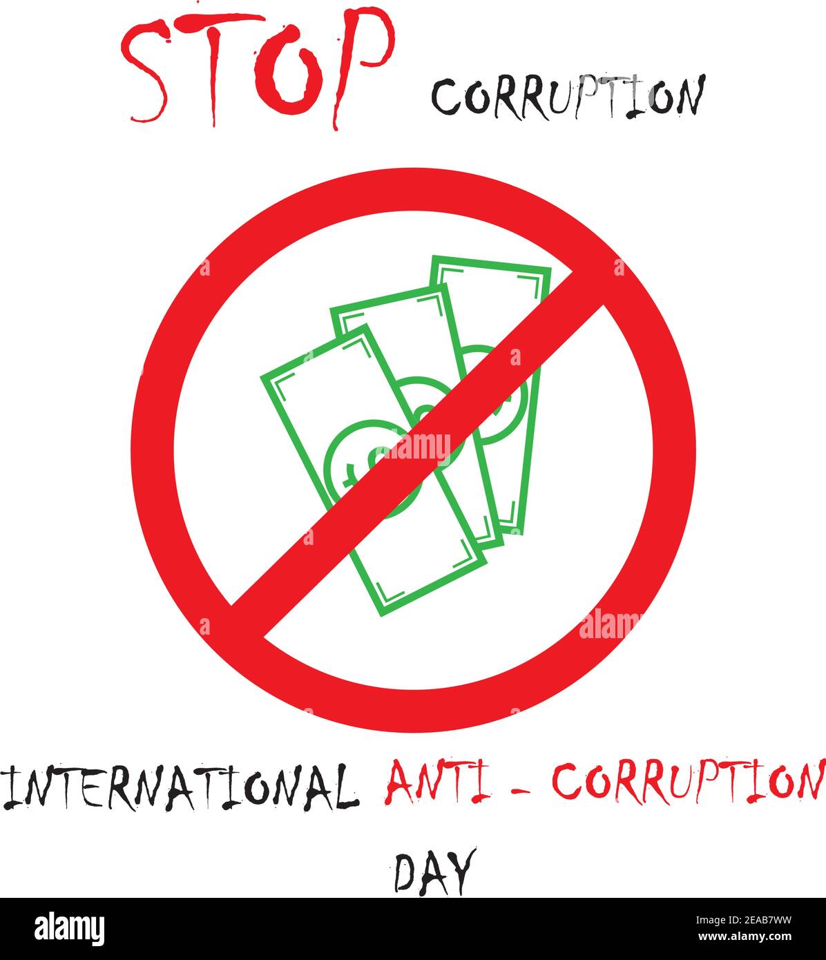 Stop Corruption and International Anti-Corruption Day Stock Vector ...