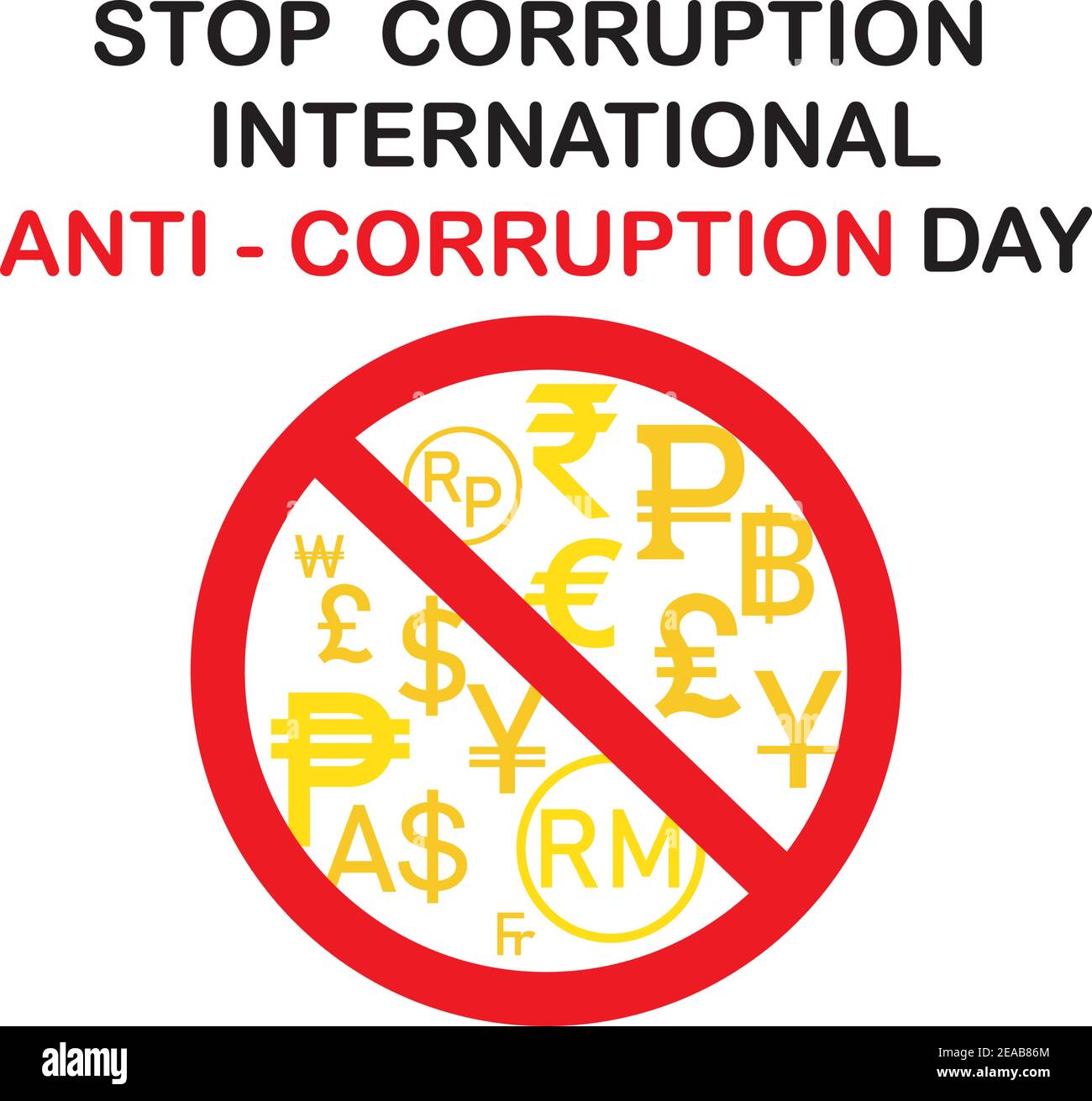 Stop Corruption and International Anti-Corruption Day Stock Vector ...