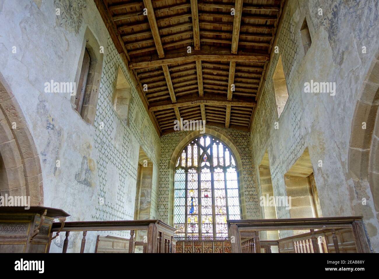 Nave - Chapel of St Nicholas, Haddon Hall - Bakewell, Derbyshire ...