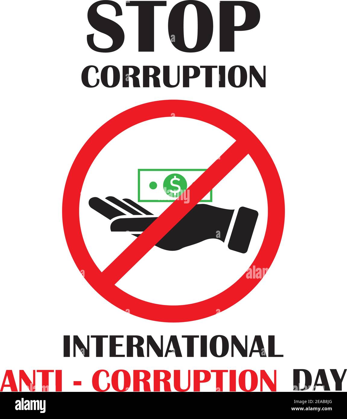 Stop Corruption and International Anti-Corruption Day Stock Vector ...