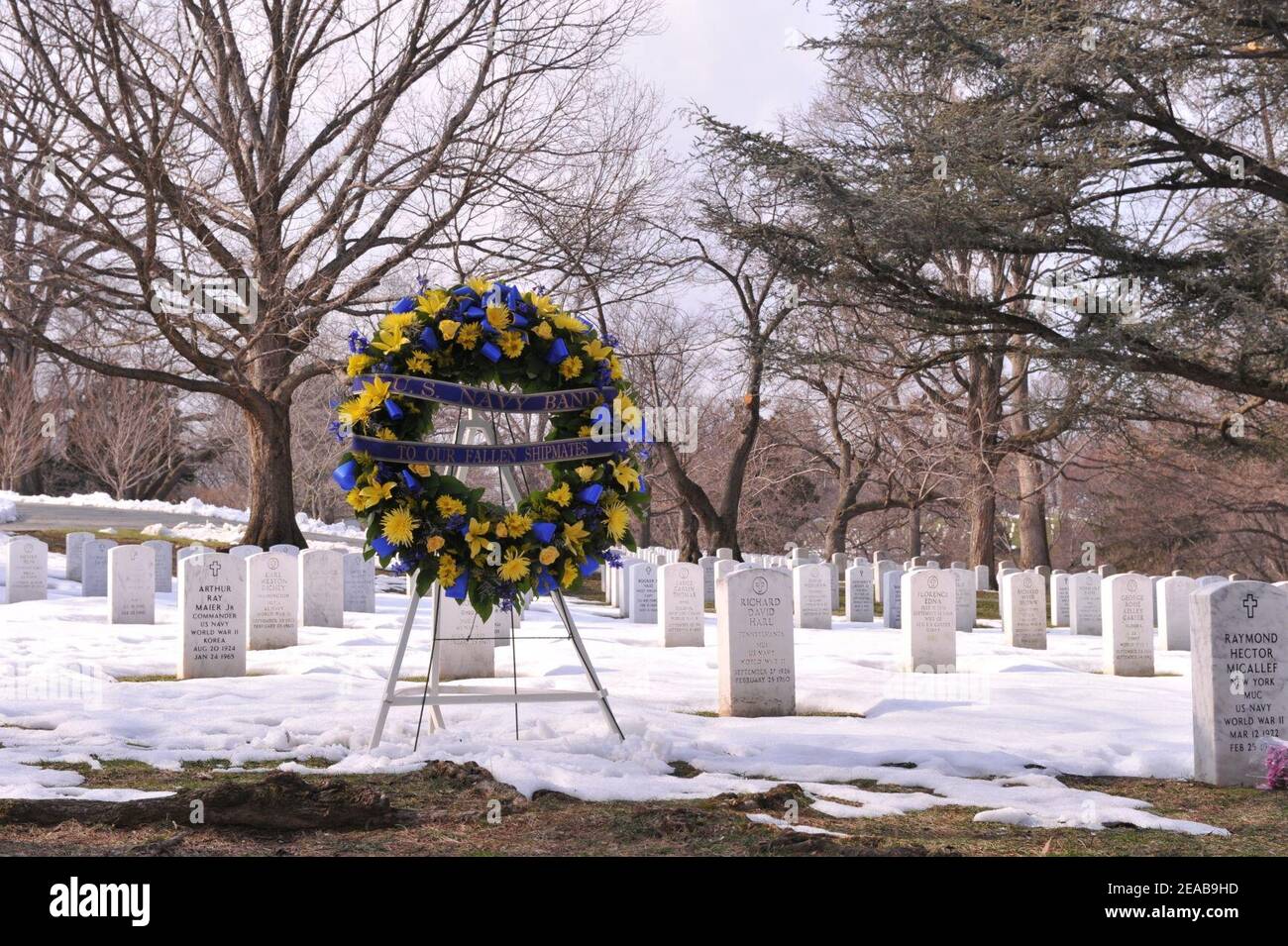 Navy band plane crash remembered 100225 Stock Photo - Alamy
