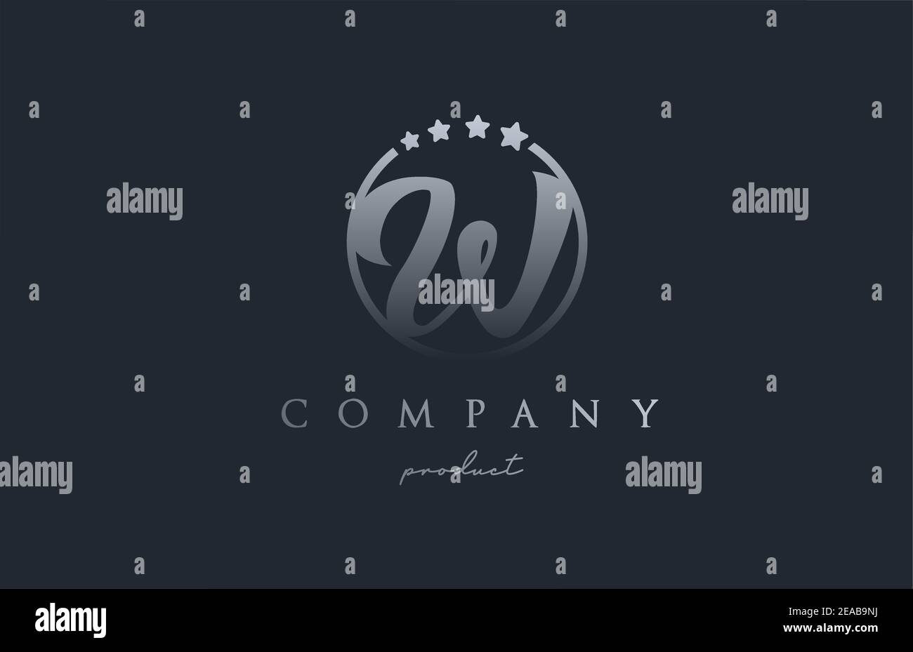 W blue grey alphabet letter logo for company and corporate. Design with ...