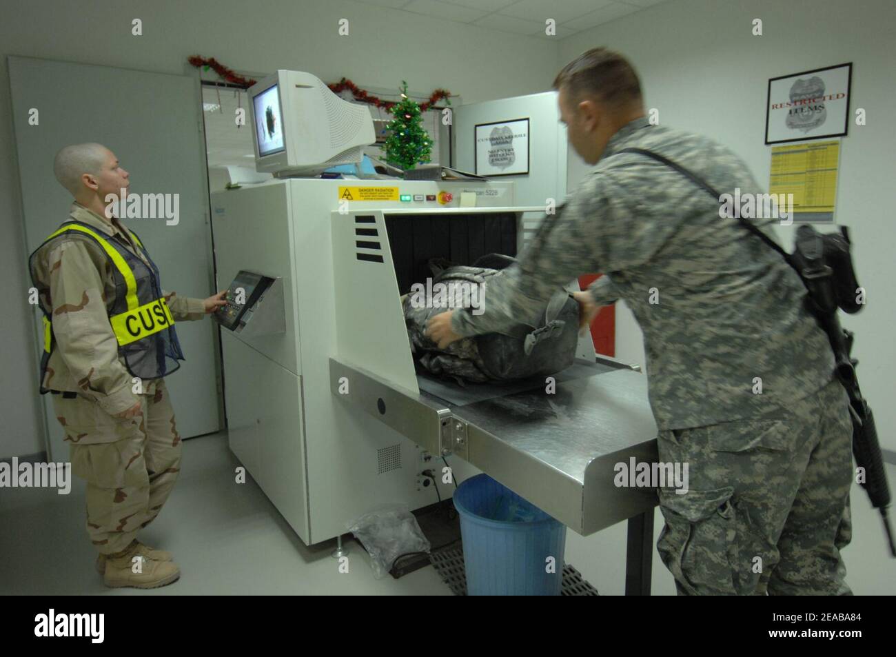 Navy Customs Battalion Tango Checks Luggage Stock Photo - Alamy