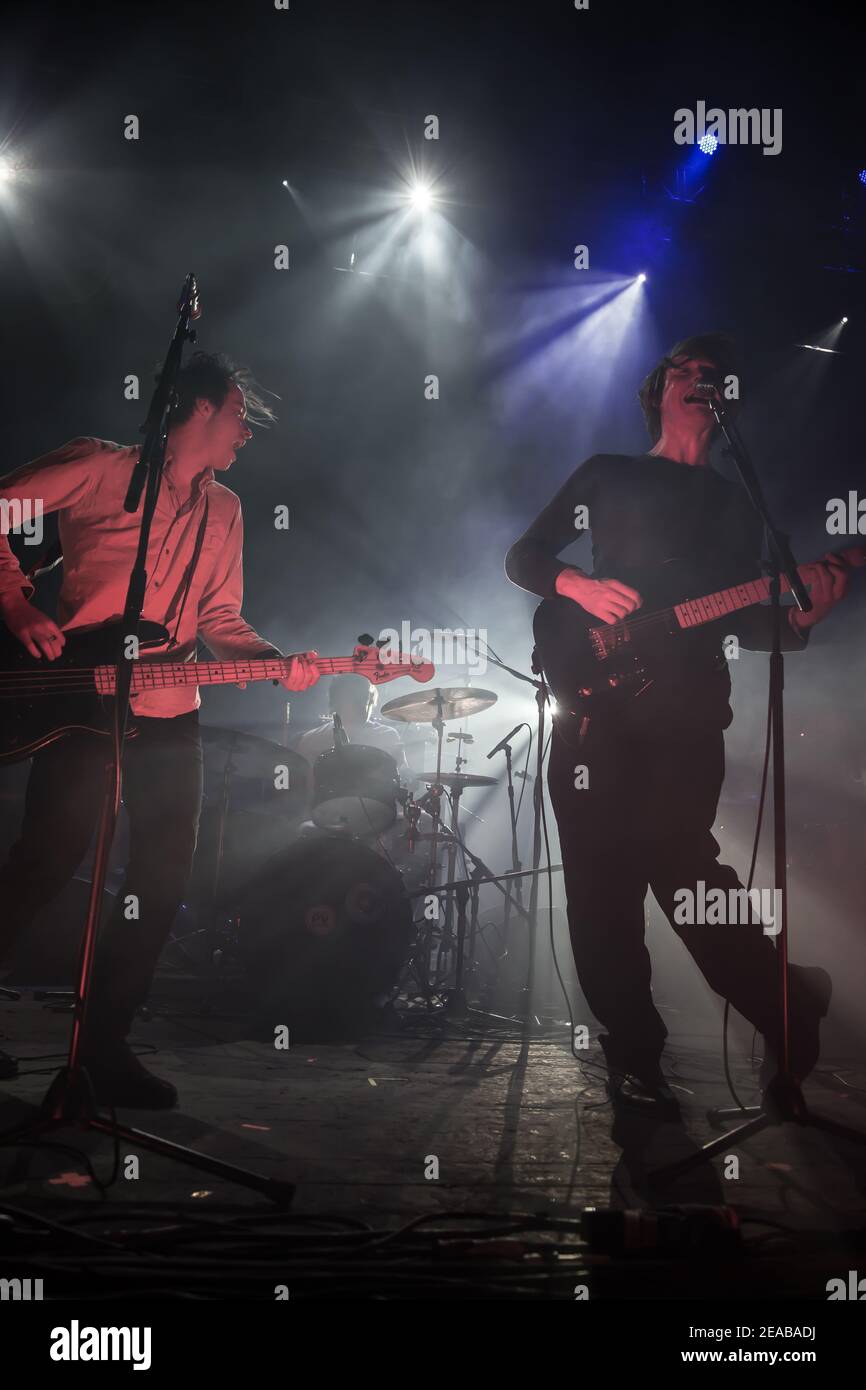 Palma Violets live on stage for the NME Awards show at Brixton, London ...