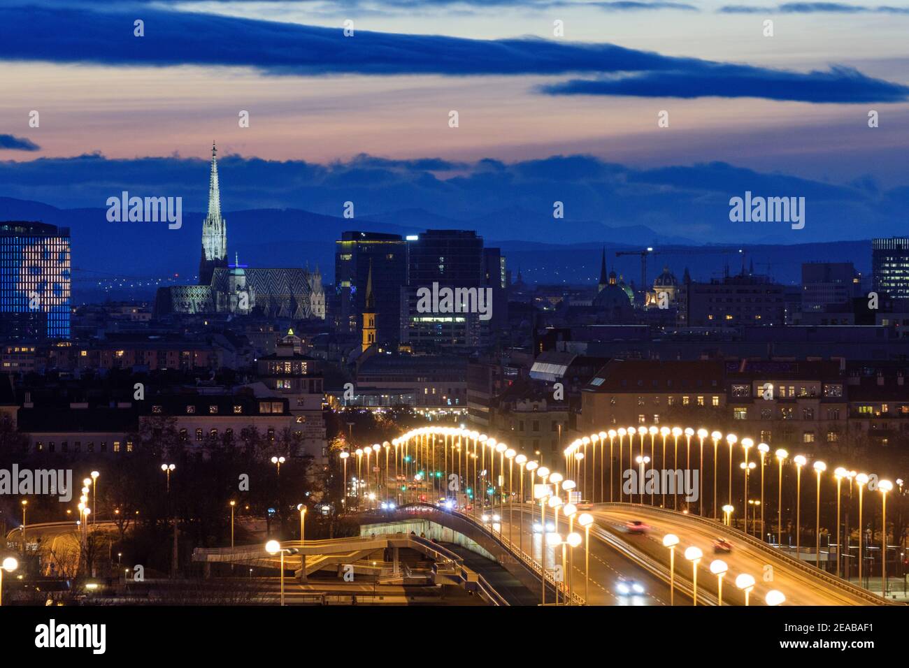 Bridge reichsbrucke in 00 overview hi-res stock photography and images ...