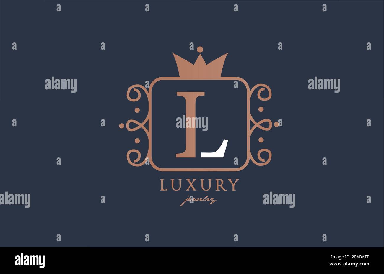 L monogram alphabet letter logo icon in white and blue color. Creative ...