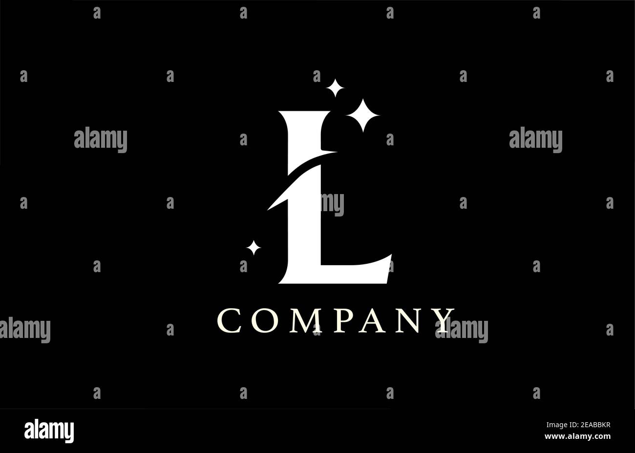 L alphabet letter logo for branding and business. Simple creative star ...