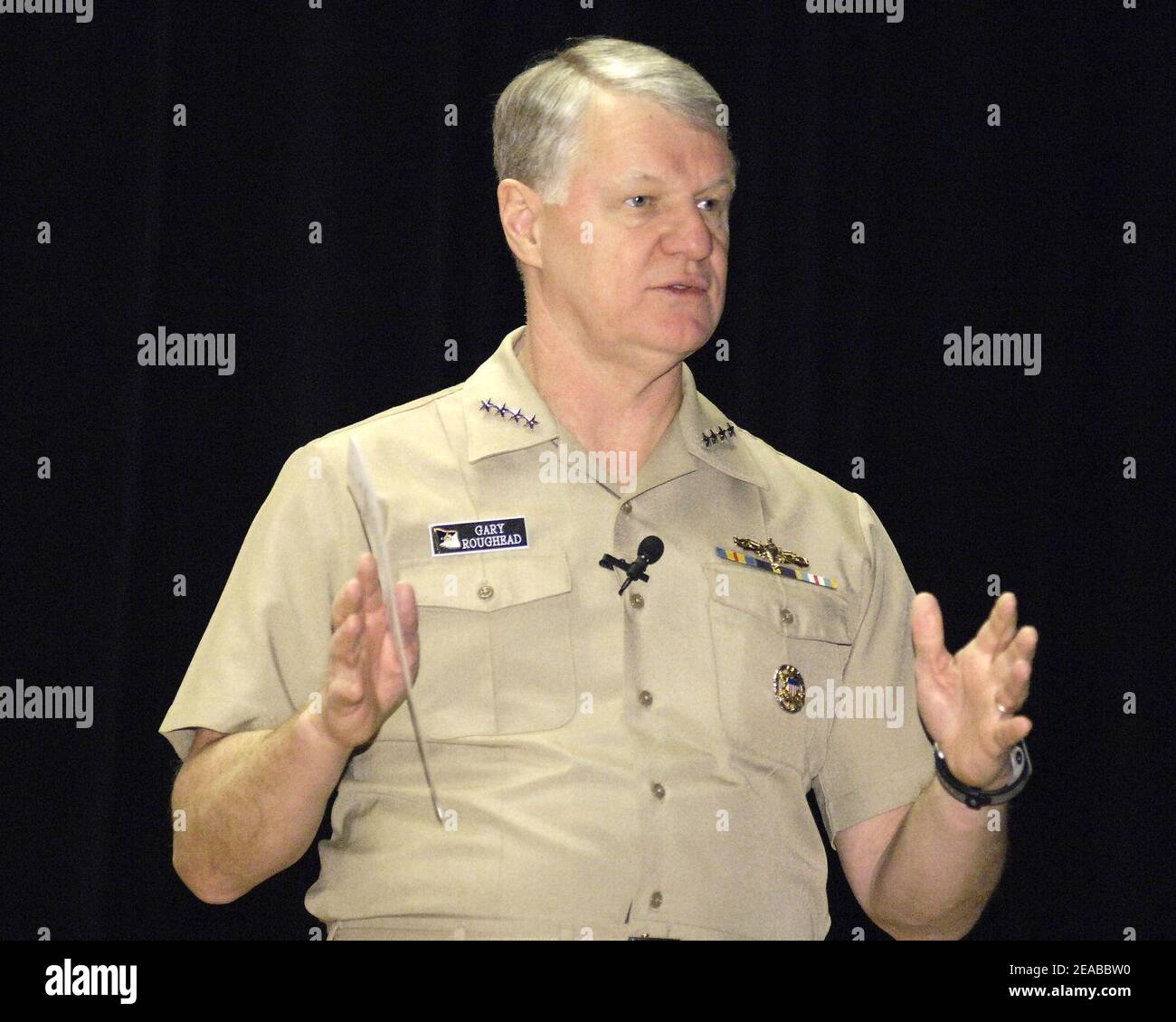Navy speech given at Dealey Theater Stock Photo - Alamy