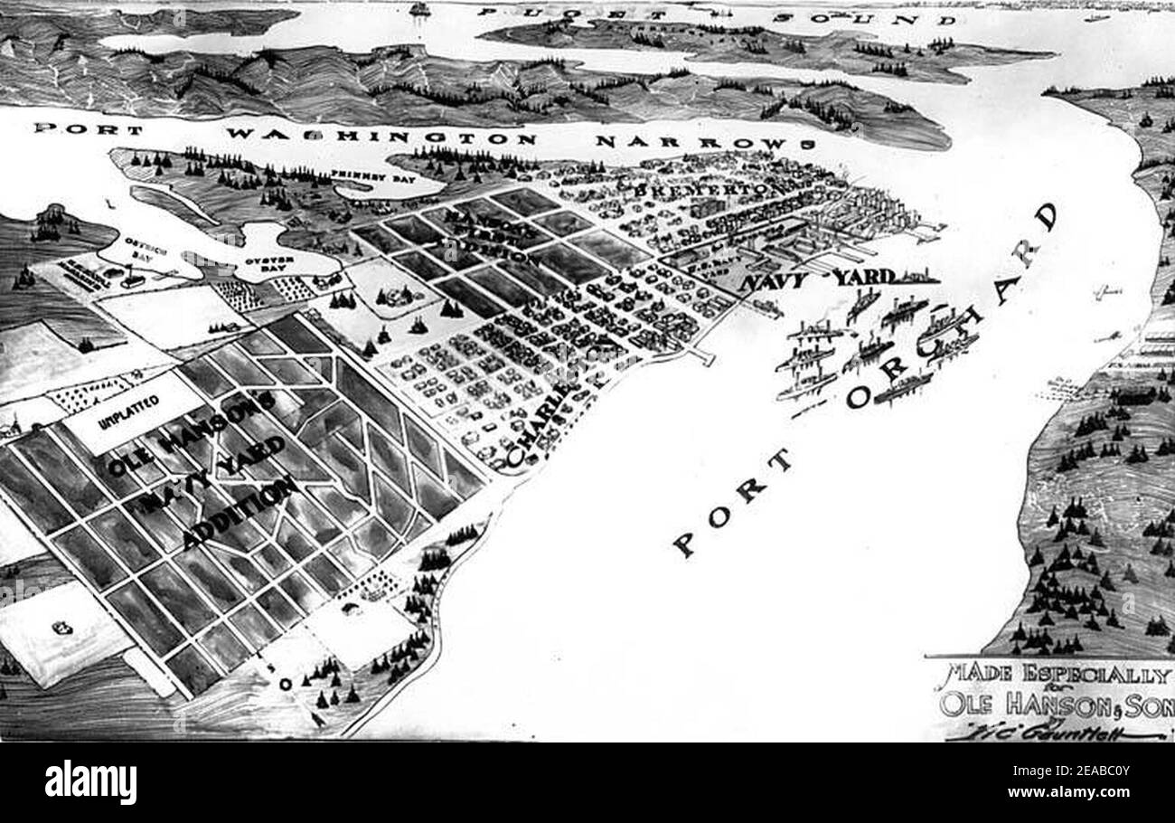 Navy Yard addition in Port Orchard, 1917 Stock Photo - Alamy Navy Yard addition in Port Orchard, 1917 Stock Photo - Alamy