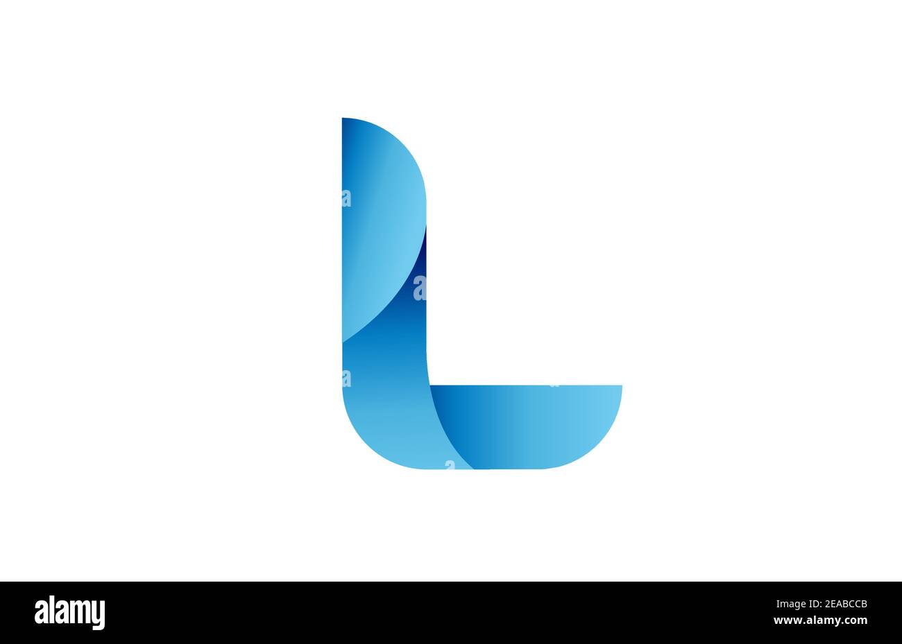 L creative blue gradient alphabet letter logo for branding and business ...
