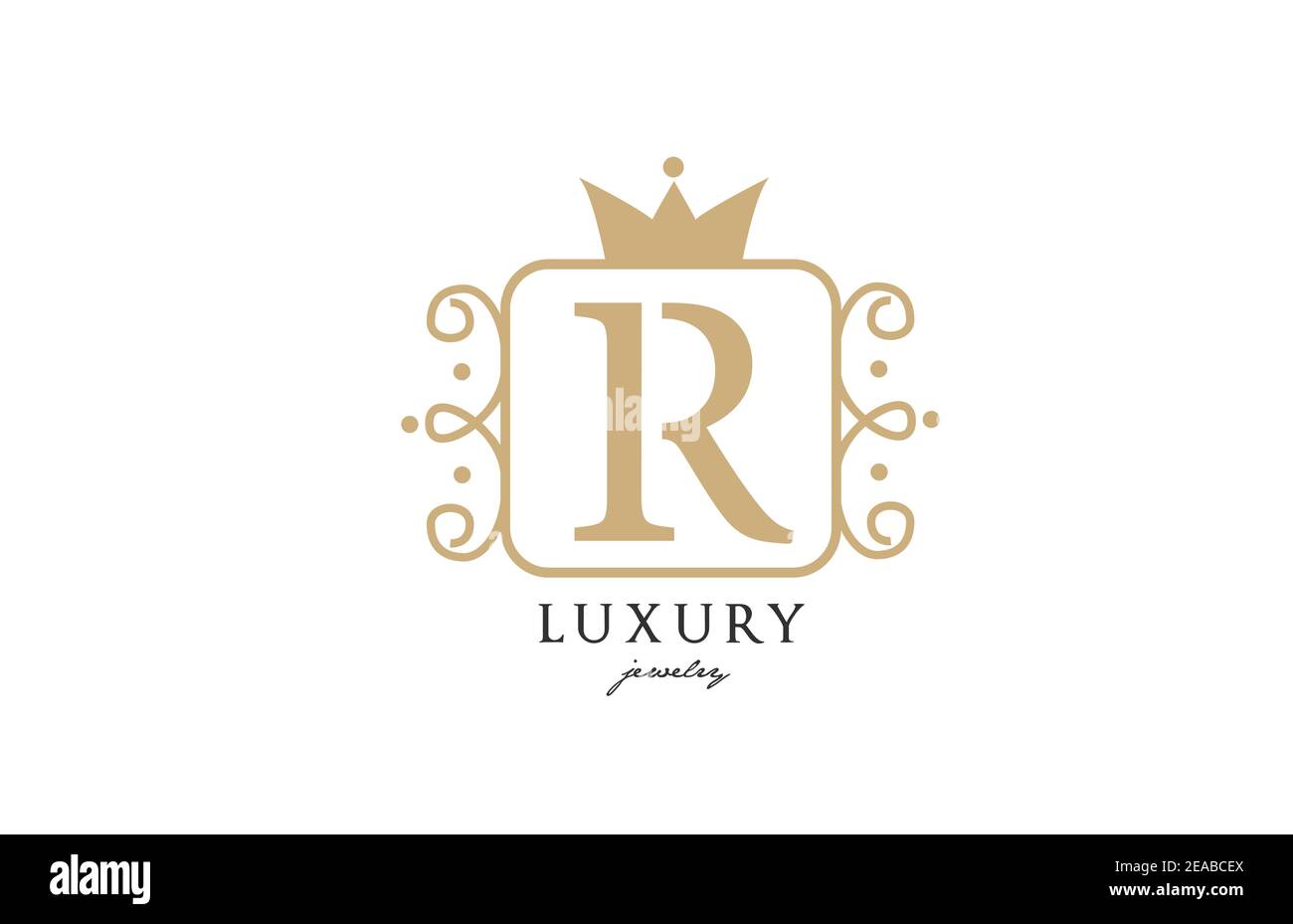 R simple yellow monogram alphabet letter logo. Creative icon design ...