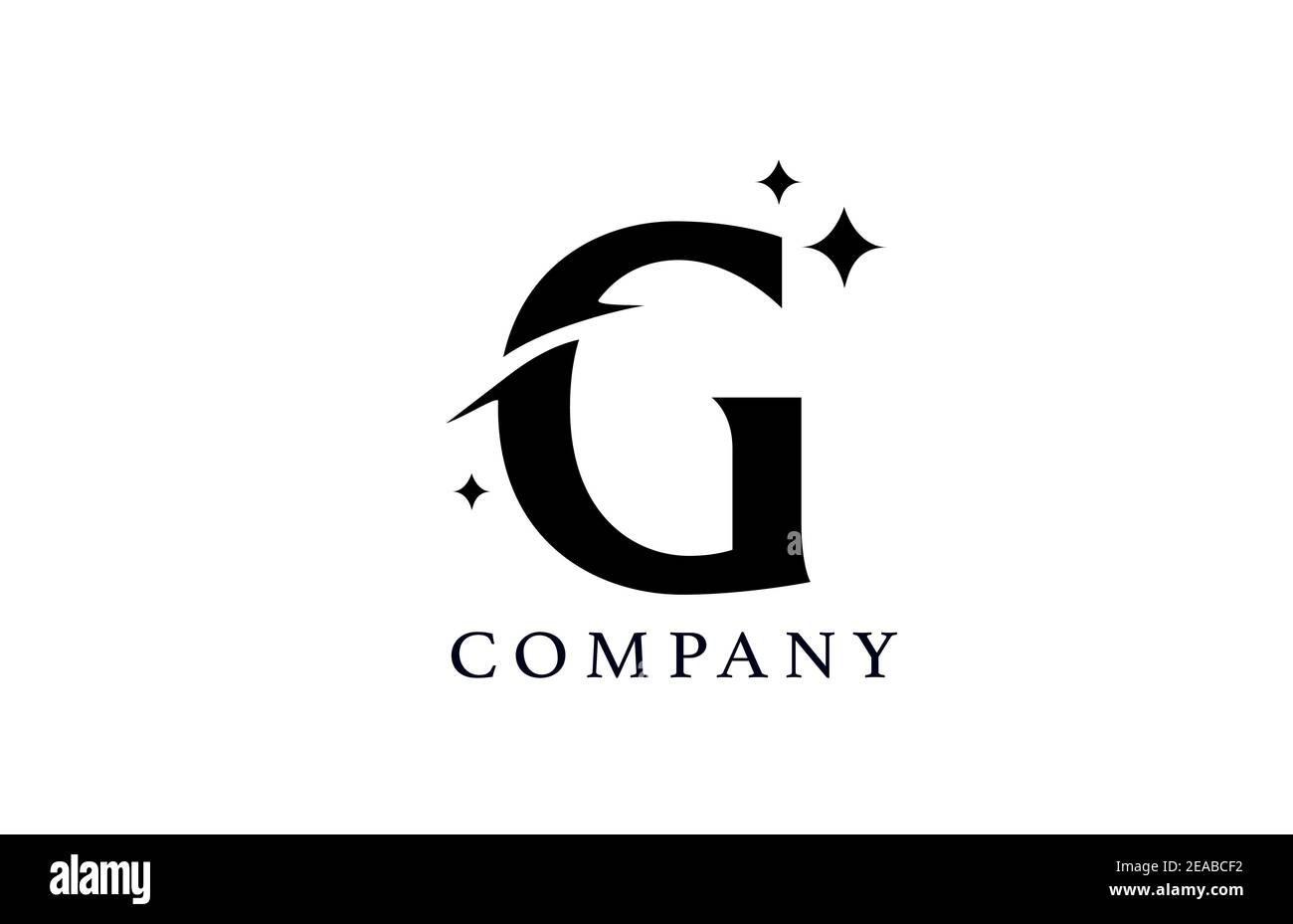 G simple black and white alphabet letter logo for company and corporate ...