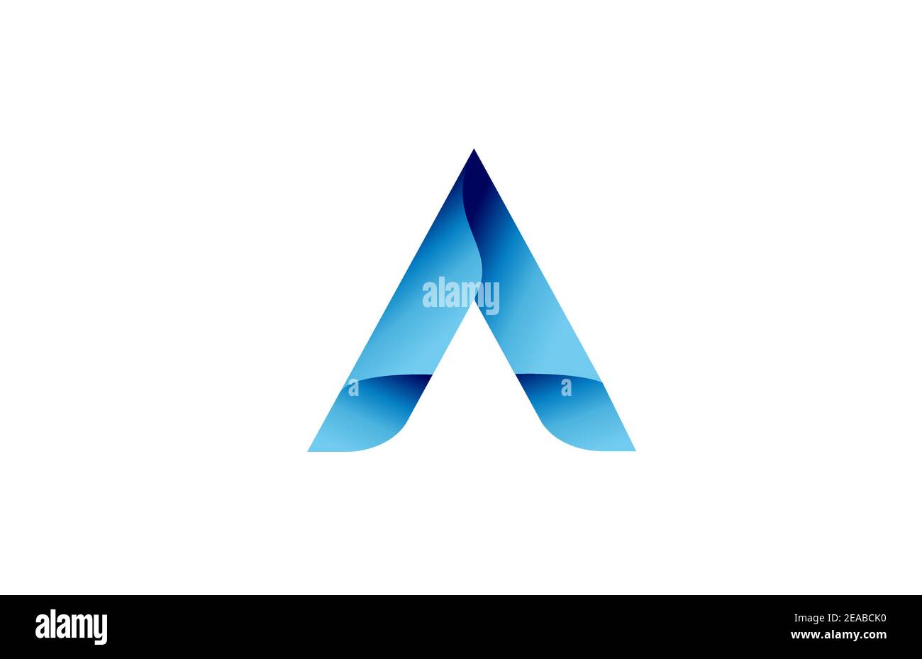 A creative blue gradient alphabet letter logo for branding and business ...
