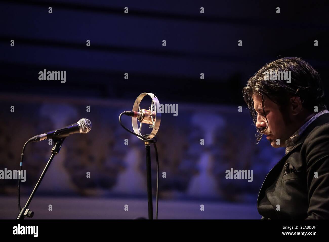 Singer-songwriter Ed Harcourt performing live on stage at Cadogan Hall ...