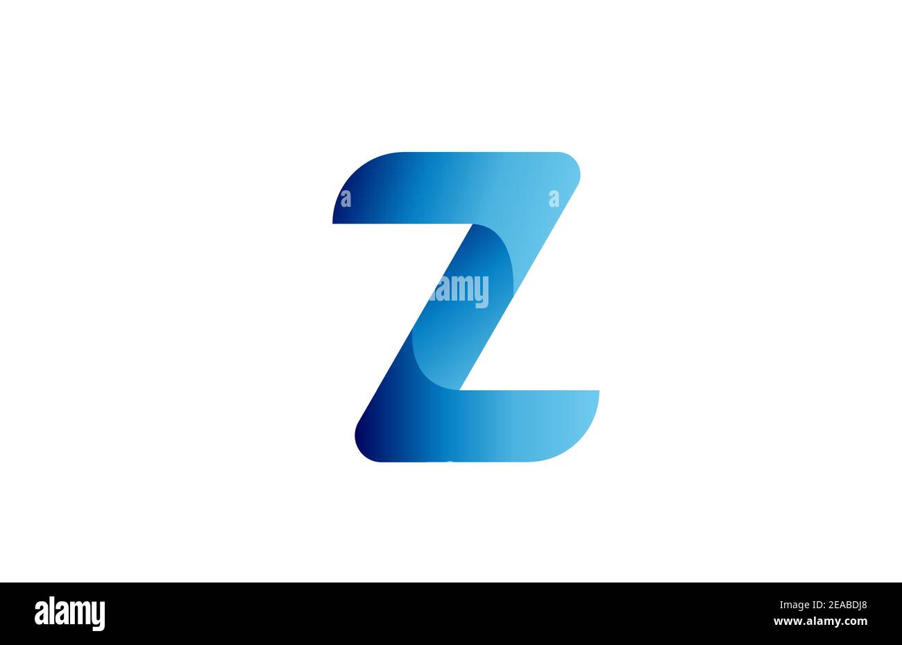 Z creative blue gradient alphabet letter logo for branding and business ...