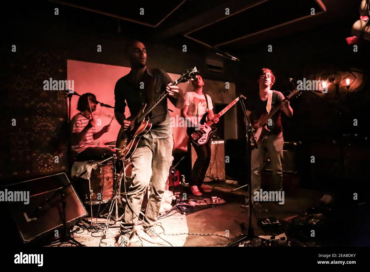 Belgian psychedelic band Bed Rugs performing live on stage at the ...