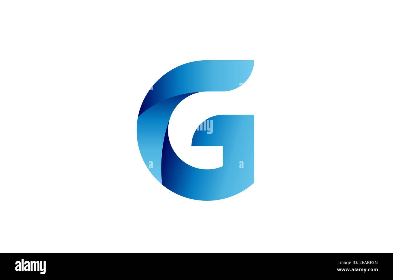G creative blue gradient alphabet letter logo for branding and business ...
