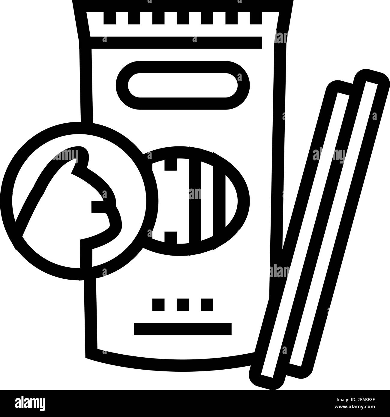 delicacy food for cat line icon vector illustration Stock Vector Image ...